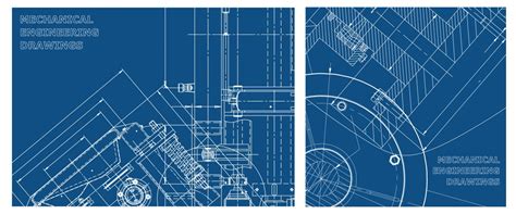 Engineering Set Cover Flyer Banner Background Vector Image