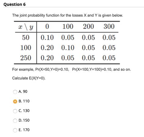 Solved Question The Joint Probability Function For The Chegg Com
