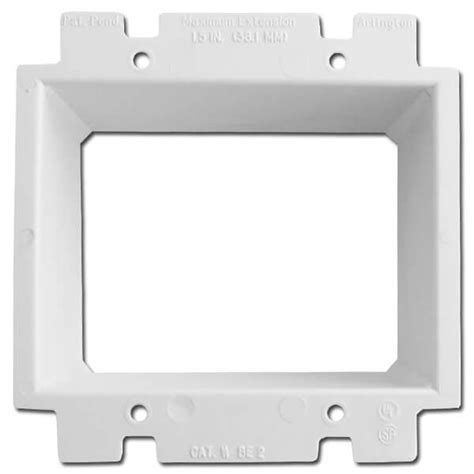 2 Gang Electrical Box Extender Raises Recessed Outlet