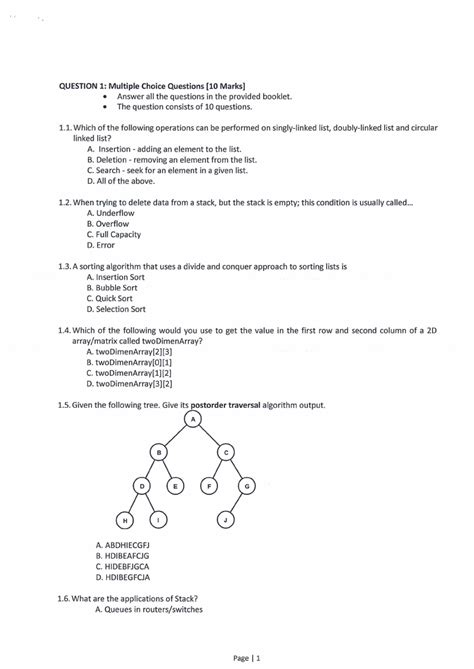 Dsa521s Data Structures And Algorithms 1 1st Opp Nov 2022 Nust