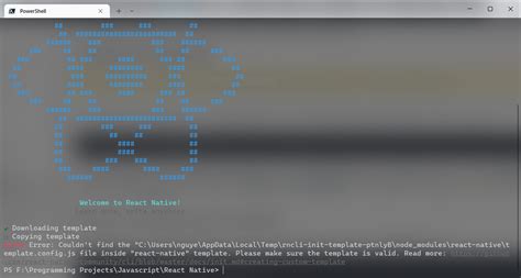 Why Cant I Create A New Project In React Native Version 069 It Keeps Generating Errors R
