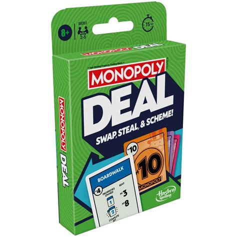 Instructions Manual And Rules For Monopoly Deal Card Game Hasbro