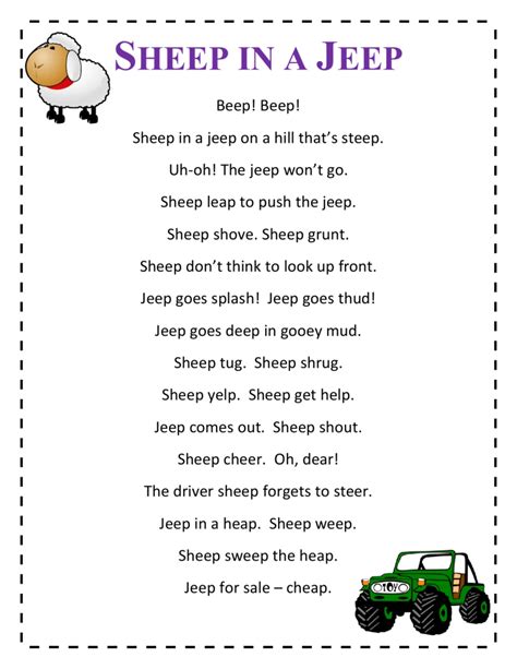 Sheep In A Jeep Poem