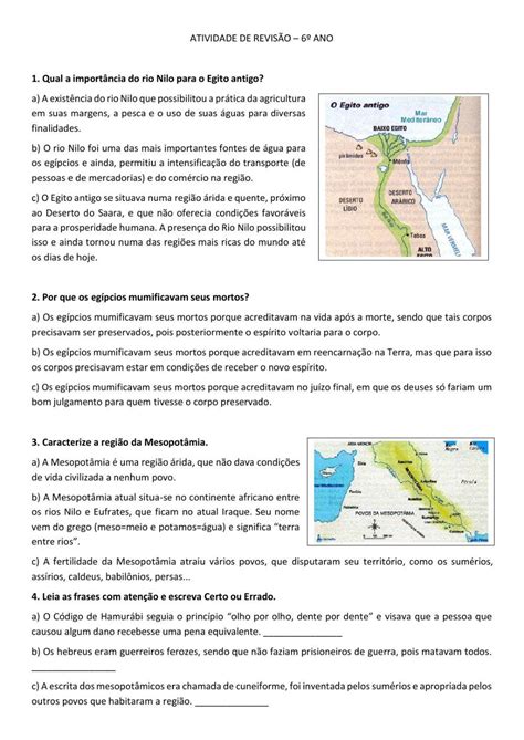 Revisão 6º Ano Free Interactive Worksheets 874242