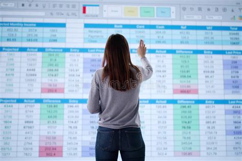 Professional Woman Using Spreadsheet Stock Image Image Of Chartered Billing 361515927