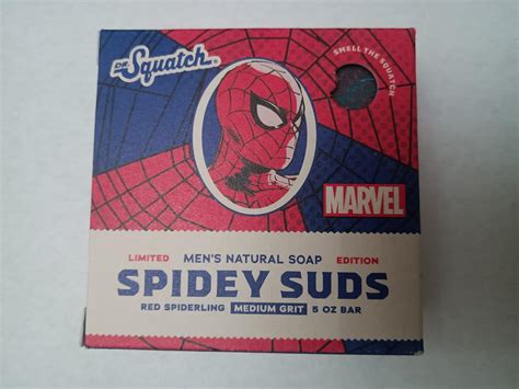 Dr Squatch Limited Edition All Natural Bar Soap For Men With Medium Grit Spidey