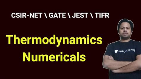 Csir Ugc Net Hindi Thermodynamics Numericals Csir Ugc Net By