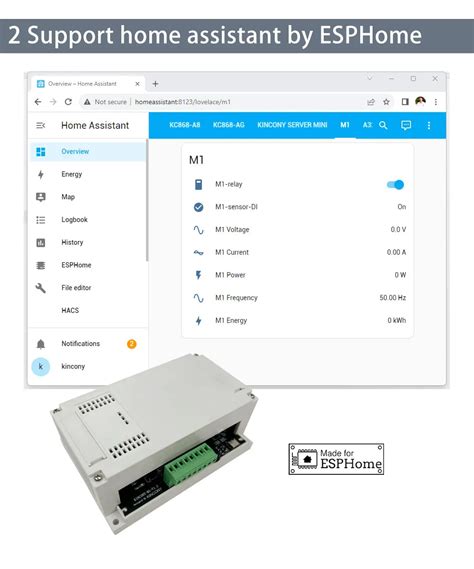 Kincony M1 Esp32 Energy Meter Relay Controller For Home Automation