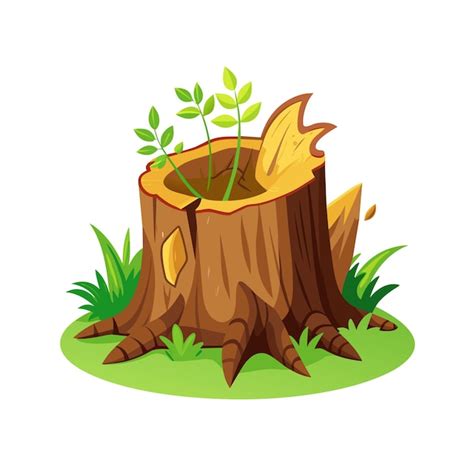 Premium Vector Tree Stump Concept Illustration