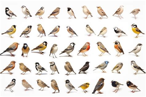 Premium Ai Image Collection Of The Most Common European Birds Isolated