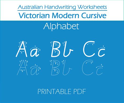 Australian Handwriting Worksheets Victorian Modern Cursive Printable Worksheets Library