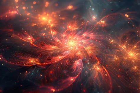 Fractal Fusion Fireworks Fantasy Premium Ai Generated Image