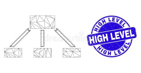 Blue Scratched High Level Stamp Seal And Web Carcass Hierarchy Links