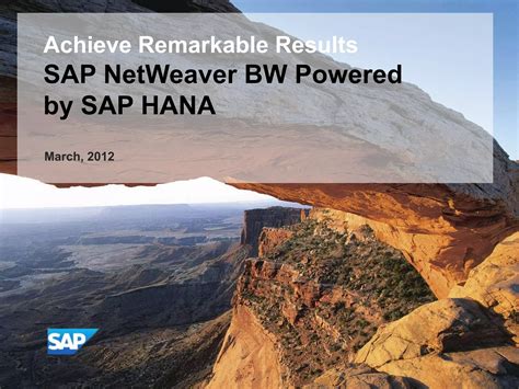 Sap Netweaver Bw Powered By Sap Hana Pptx