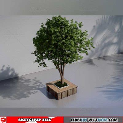 Tree Pot With Seating Sketchup Models By Dinh Thanh