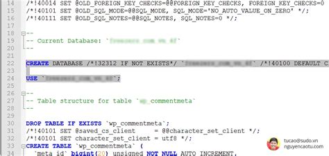 hướng dẫn fix lỗi create database 32312 if not exists hoặc current