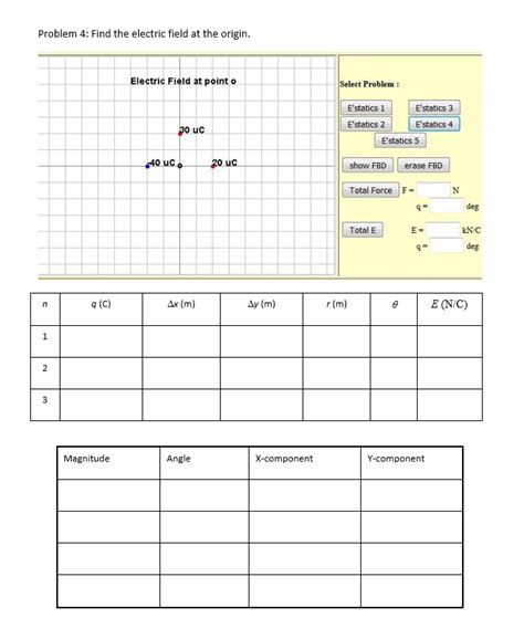 Solved Problem Find The Electric Field At The Chegg Com