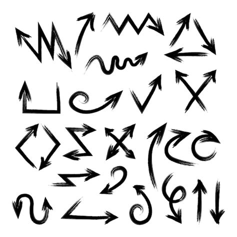 Premium Vector Arrow Grunge Set Arrow Hand Drawn Set Arrow Texture Set Premium Vector Arrow Grunge Set Arrow Hand Drawn Set Arrow Texture Set
