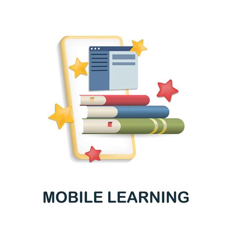 Mobile Learning Icon 3d Illustration From E Learning Collection Creative Mobile Learning 3d
