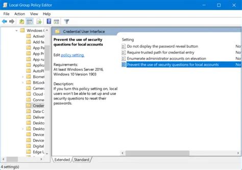 Turn On Or Off Security Questions Windows Using Registry Or Group Policy
