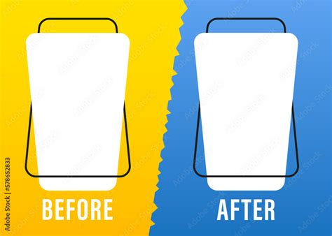 Before And After Background Template Two Colors With Halftone Corners