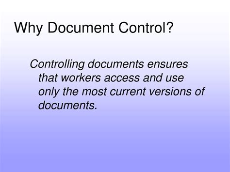 PPT Document Control PowerPoint Presentation Free Download ID 1187535