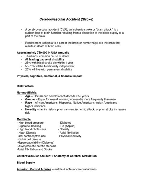 Patho Stroke Pdf Stroke Lateralization Of Brain Function