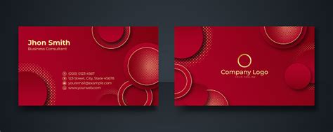 레드 와 골드 현대 명함 디자인 템플릿 깨끗한 전문 명함 템플릿 방문 카드 명함 템플릿 0명에 대한 스톡 벡터 아트 및 기타 이미지 Istock