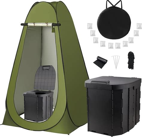 Camping Toilet With Pop Up Privacy Tent Portable Toilet