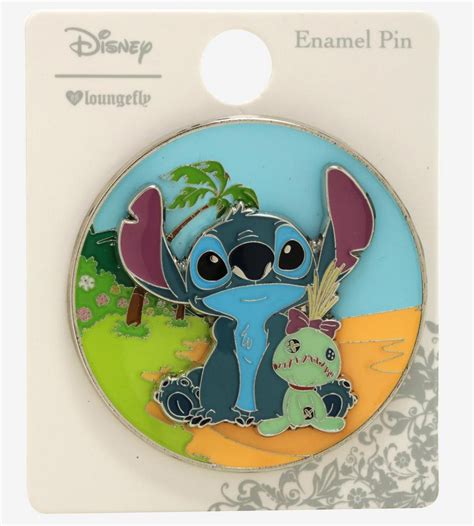 32814 Stitch And Scrump On A Beach Boxlunch Lilo Stitch Loungefly Disney Pin
