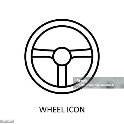 스티어링 휠 아이콘이 있는 벡터 일러스트레이션입니다 윤곽선 도면 검은색에 대한 스톡 벡터 아트 및 기타 이미지 검은색 교통