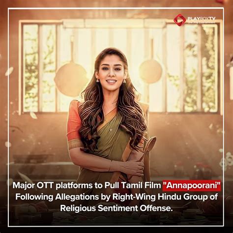 Playboxtv On Linkedin Annapoorani Netflixcontroversy