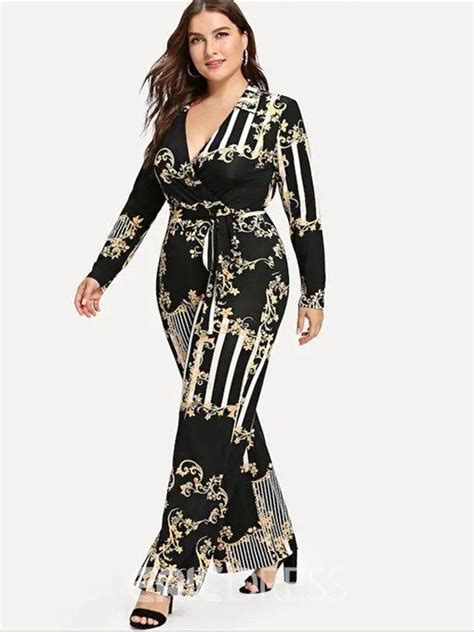 Ericdress Floral Full Length Casual Wide Legs Plusee Jumpsuit Jumpsuit Fashion Jumpsuits For