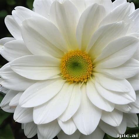 Beautiful Close Up Of A White Flower With Vibrant Yellow Center