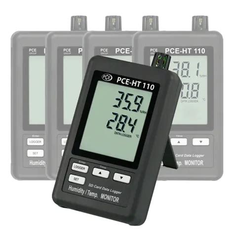 Data Logger For Temperature And Humidity Set Pce Ht110 5 Pce Instruments