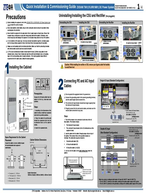 zxdu68 t601 v5 0r01m01 quick installation and commissioning guide pdf pdf rectifier