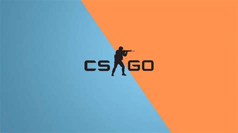 Download Cs Go Orange And Blue Background Wallpaper