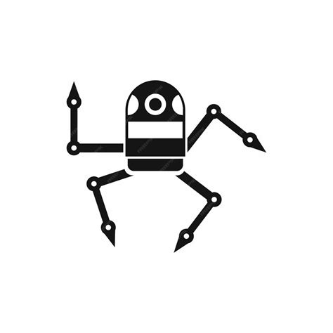 Premium Vector Spider Robot Icon In Simple Style Isolated On White Background