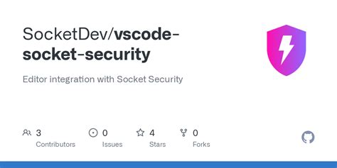 Github Socketdevvscode Socket Security Editor Integration With Socket Security