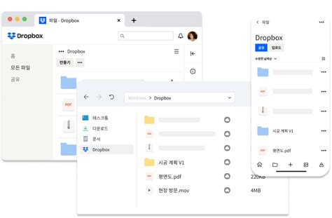 Macos 및 Windows용 Dropbox 데스크톱 사용 환경