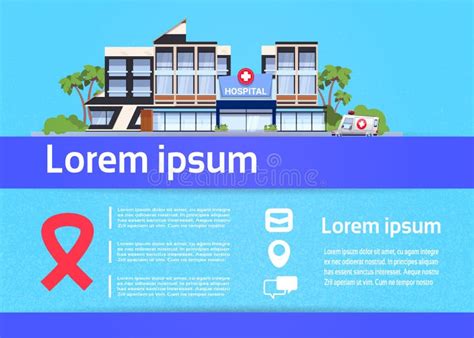 Modern Hospital Building Exterior Medical Clinic Concept Infographic