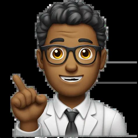 Nerd With A Finger Emoji Ai Emoji Generator