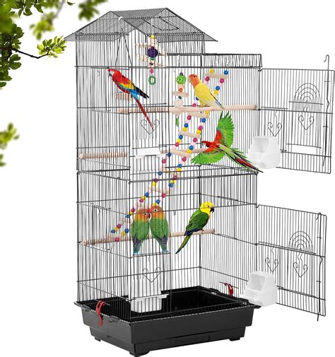 Yrllensdan 39 Inch Large Parrot Cage With Accessories Suitable For