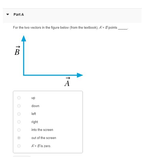 Part A For The Two Vectors In The Figure StudyX