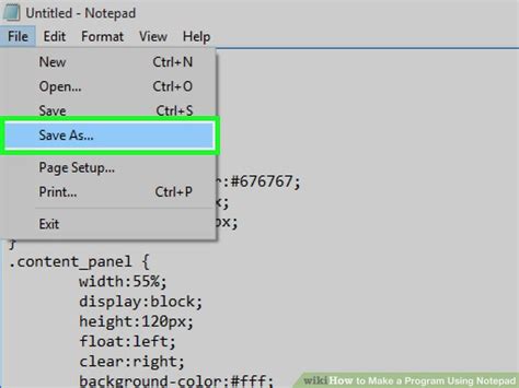 How To Make A Program Using Notepad With Pictures Wikihow