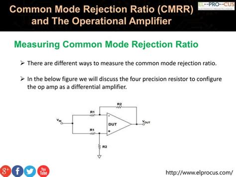Common Mode Rejection Ratio Cmrr And The Operational Amplifier Ppt