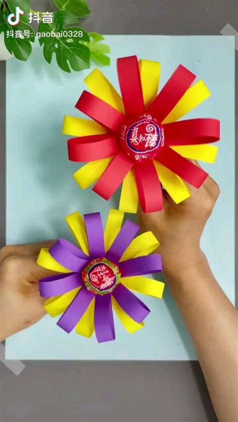 Diy Lollipop Diy Crafts Paper Flowers Preschool Crafts Crafts