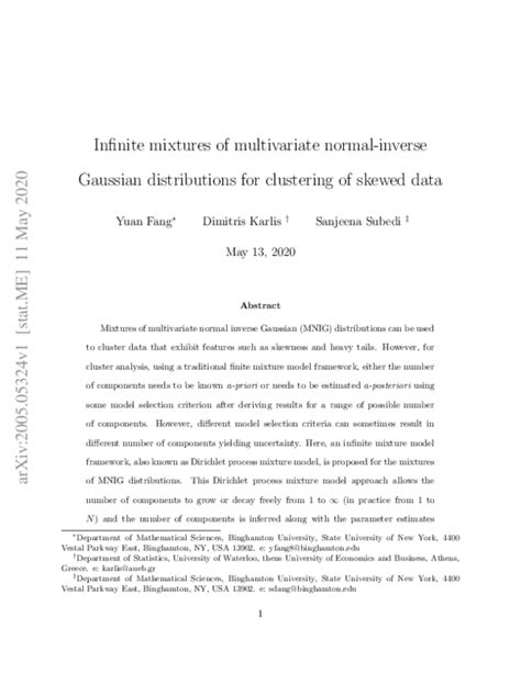 Pdf Infinite Mixtures Of Multivariate Normal Inverse Gaussian