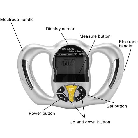 Handheld Body Fat Tester And Composition Analyzer Bmi Meter And Fat