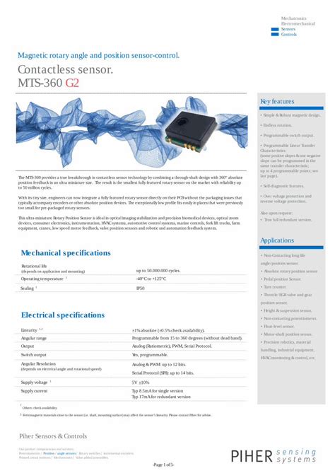 Pdf Magnetic Rotary Angle And Position Sensor Control · Potentiometers Position Angle